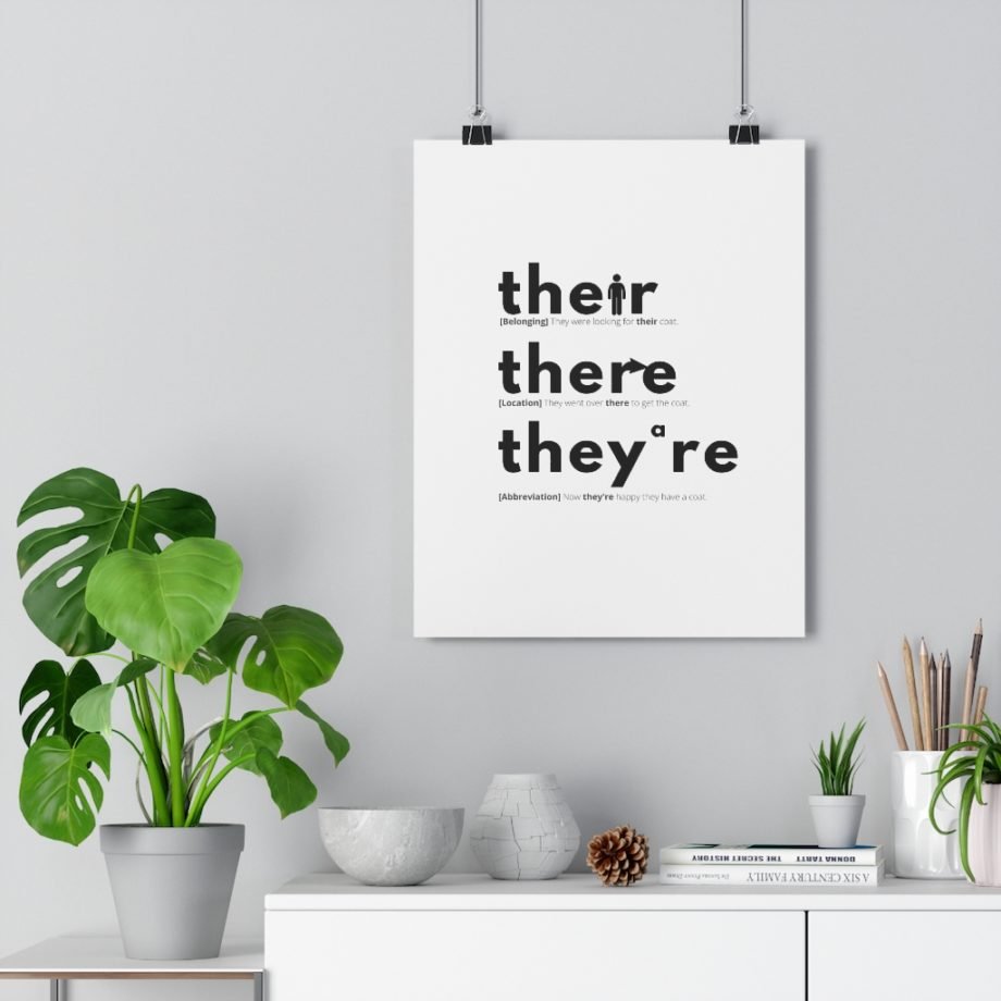 Their, There and They’re Poster – Leigh Snelson