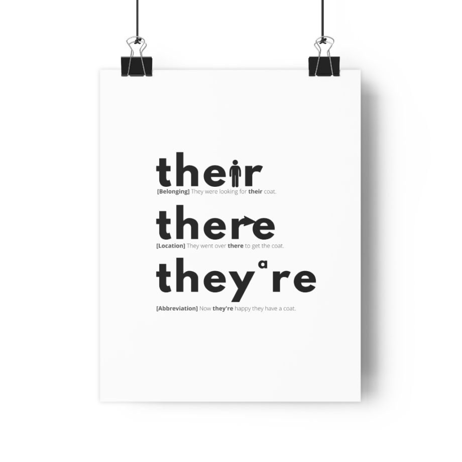 Their, There and They’re Poster – Leigh Snelson